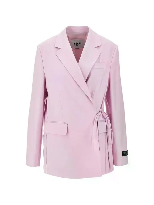 MSGM Tie-fastening Long-sleeve Blazer