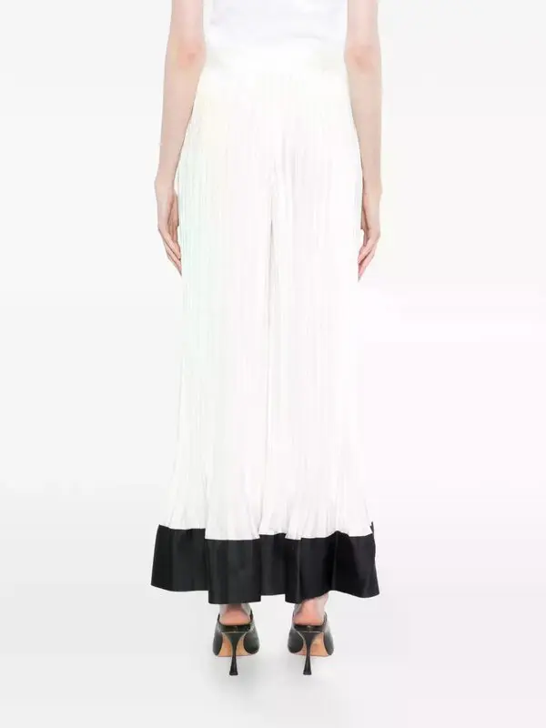 Karl Lagerfeld Pleated Wide-leg Trousers - White