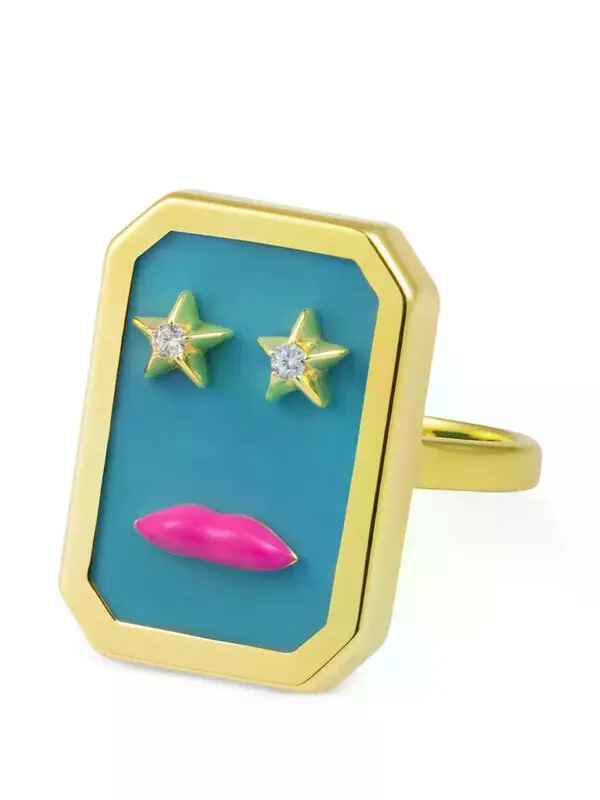 ESHVI Face Star Ring - Gold