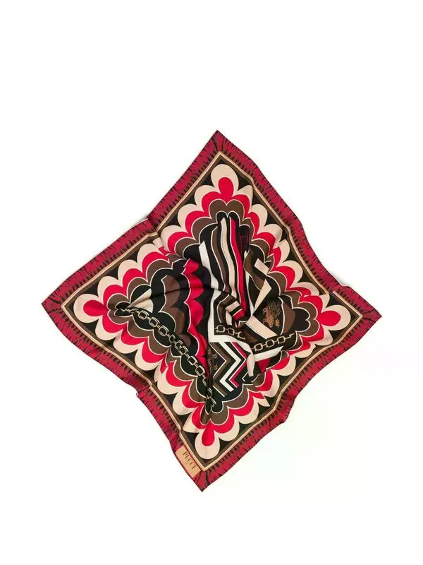 Emilio Pucci Istrice-print Silk Scarf - Red