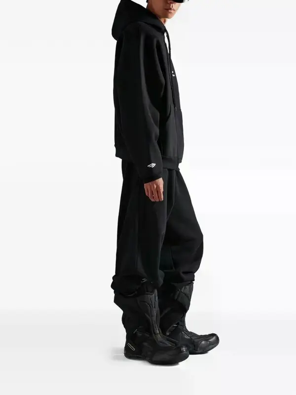 Balenciaga 3b Sports Icon Zip-up Hoodie - Black