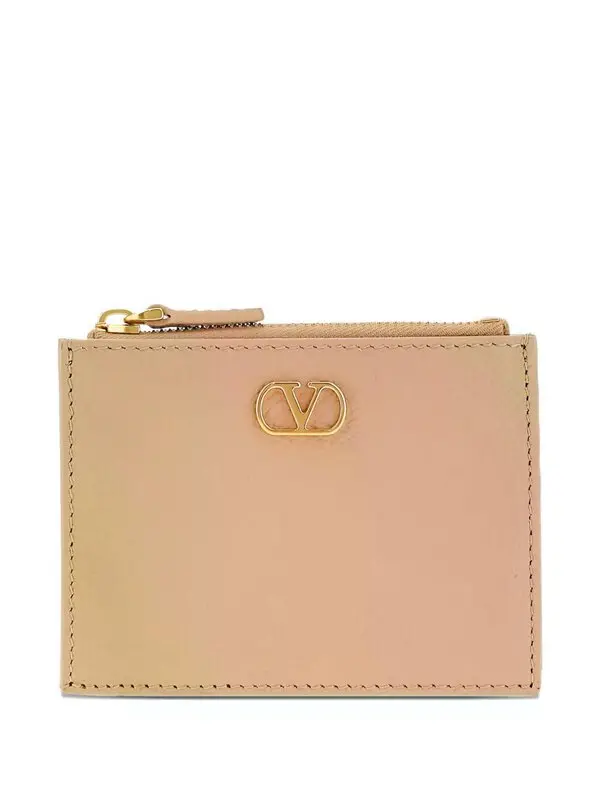 Valentino Garavani Logo Zip Cardholder - Neutrals