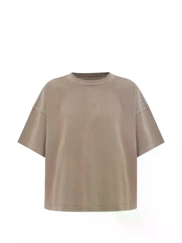 GESTUZ Logo-embroidered T-shirt - Brown