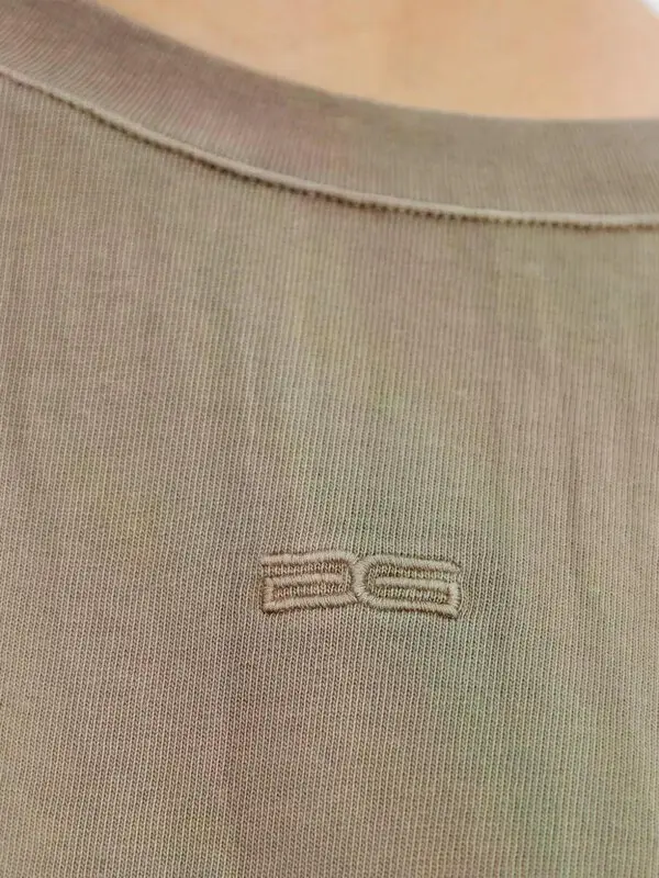 GESTUZ Logo-embroidered T-shirt - Brown