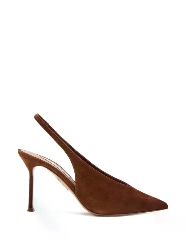 AQUAZZURA Voltaire Pointed Slingback Pumps - Brown