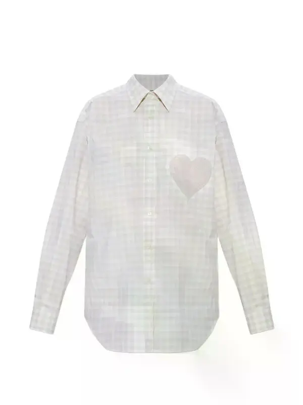 Moschino Heart-motif Check-pattern Shirt