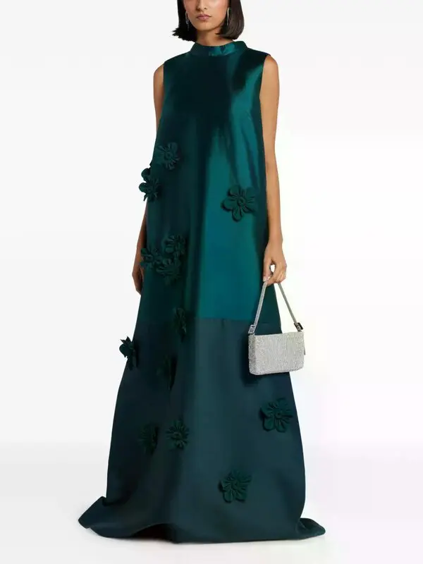 GRETA CONSTANTINE Floral Appliqué Dress