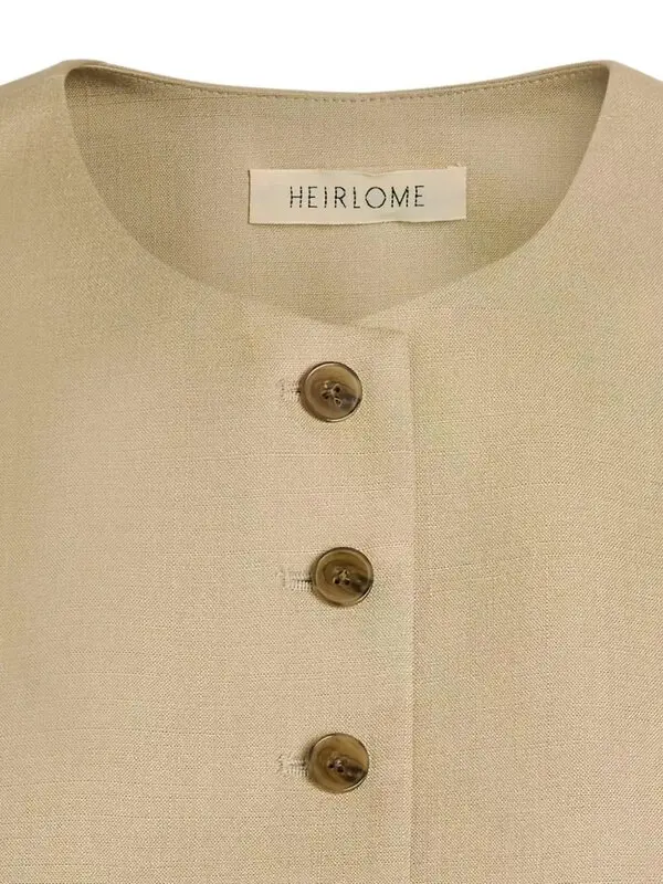 HEIRLOME Sleeveless Button-up Top - Neutrals