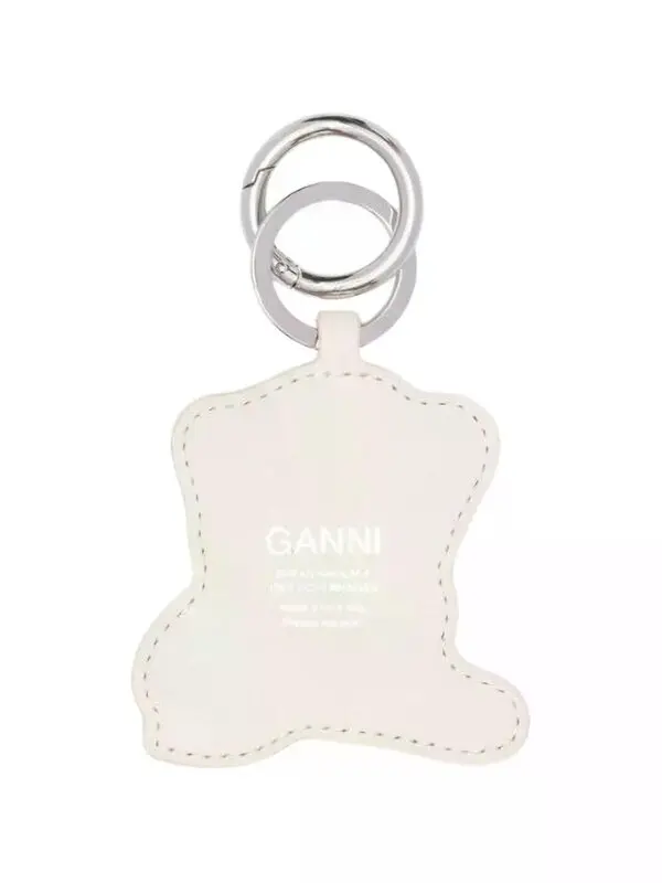 GANNI Baby Leopard-print Keyring