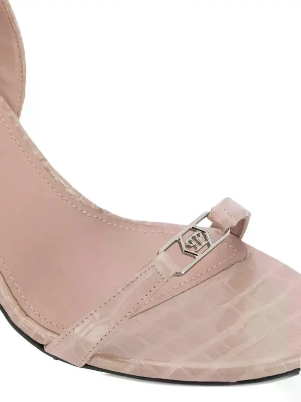 Philipp Plein Hexagon 9 Heeled Sandals - Neutrals