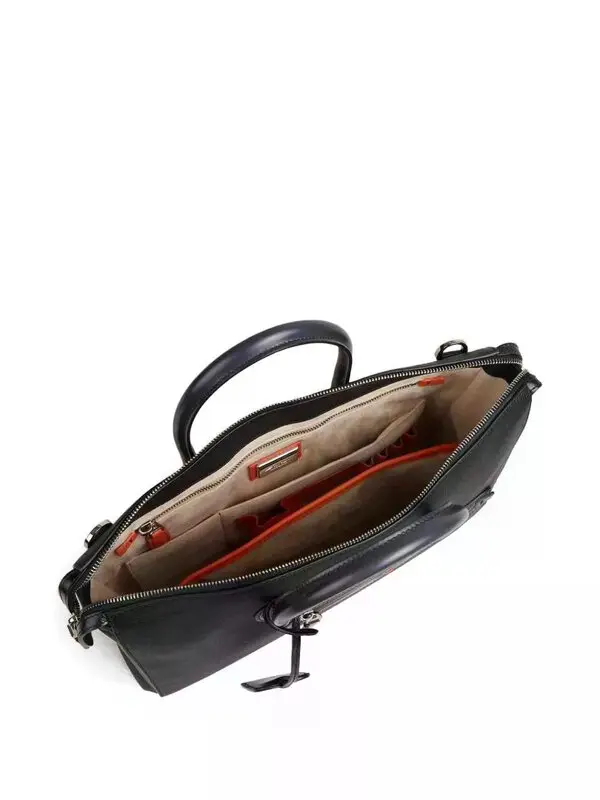 Santoni Leather Tote Bag - Black