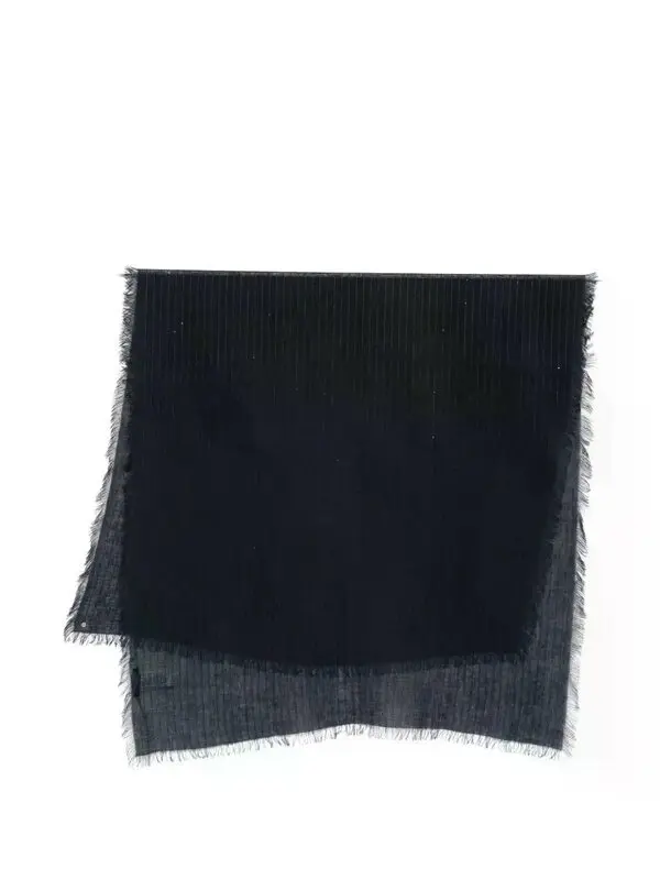 Fabiana Filippi Striped Fringed Scarf - Blue
