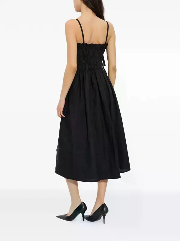 Cult Gaia Ruffled Tie Midi Dress