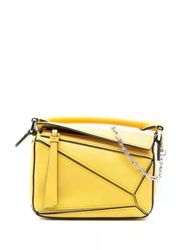Loewe 2020 Nano Calfskin Puzzle Satchel - Yellow