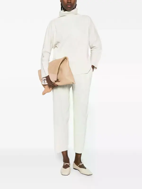Issey Miyake Pleated Cropped Trousers