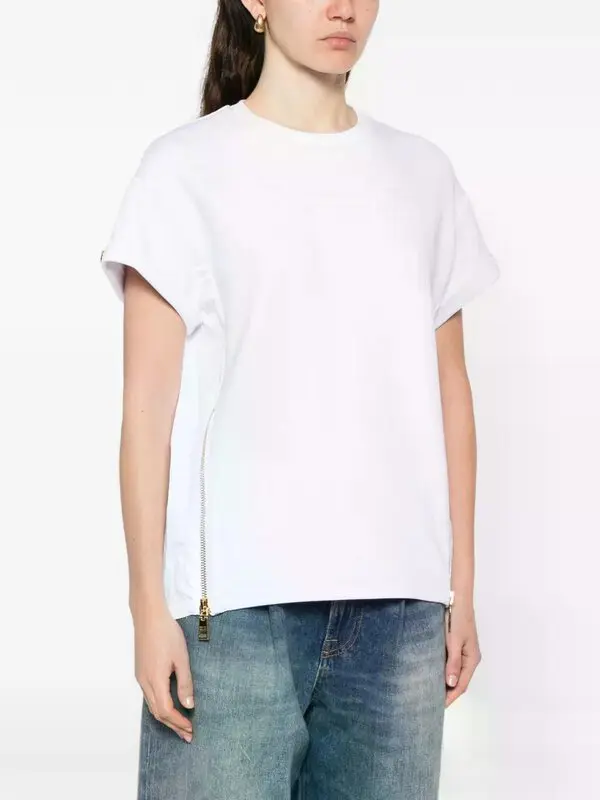 Elisabetta Franchi Embossed Zip T-shirt