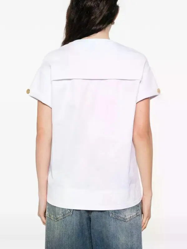 Elisabetta Franchi Embossed Zip T-shirt