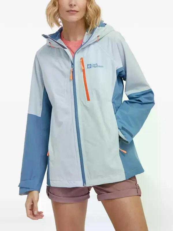 JACK WOLFSKIN Eagle Peak Hooded Colour-block Jacket