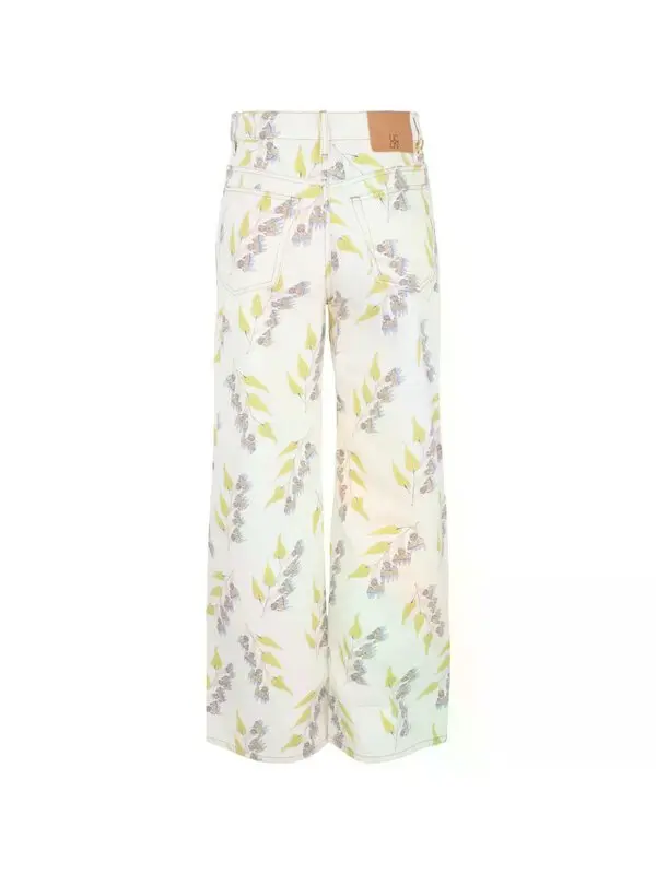 Ulla Johnson Willow Floral-print Wide-leg Jeans