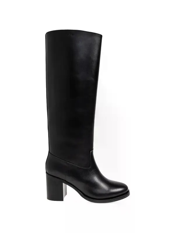 A.p.c. Block-heel Leather Knee-high Boots