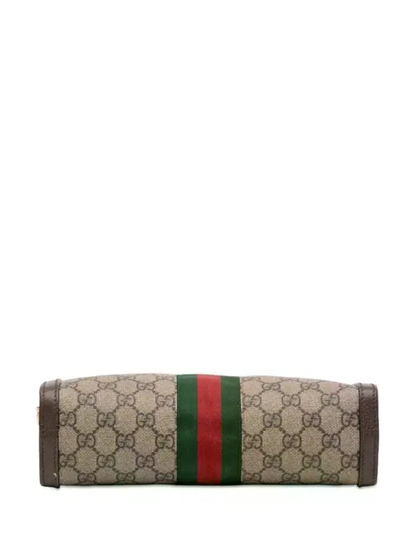 Gucci Small Gg Supreme Ophidia Chain Crossbody Bag - Brown