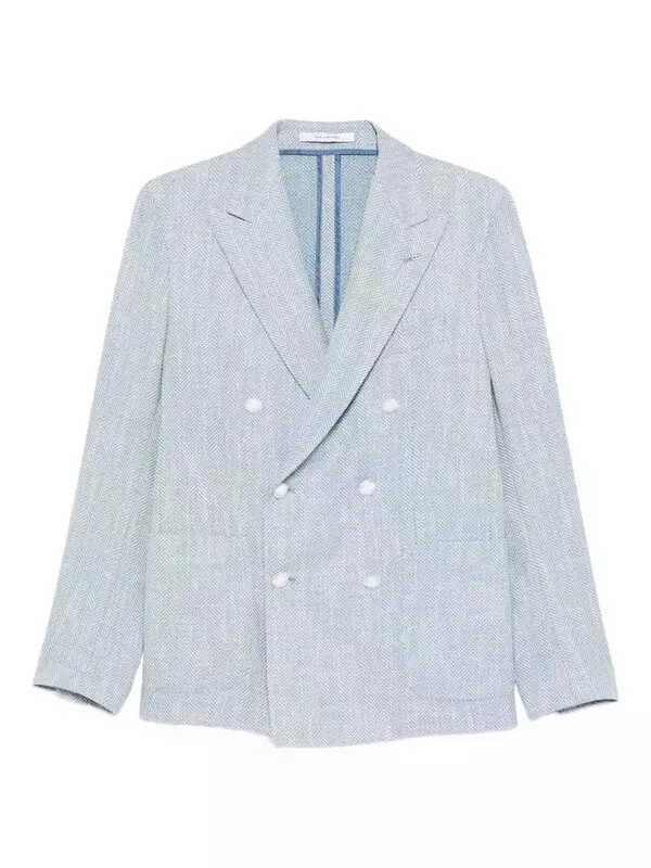 Tagliatore Double-breasted Herringbone Blazer
