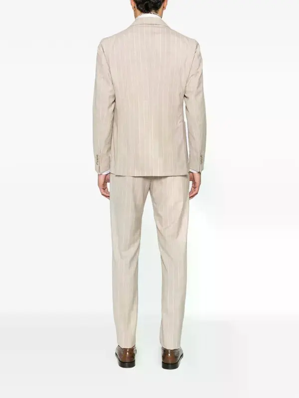 Tagliatore Striped Suit - Neutrals