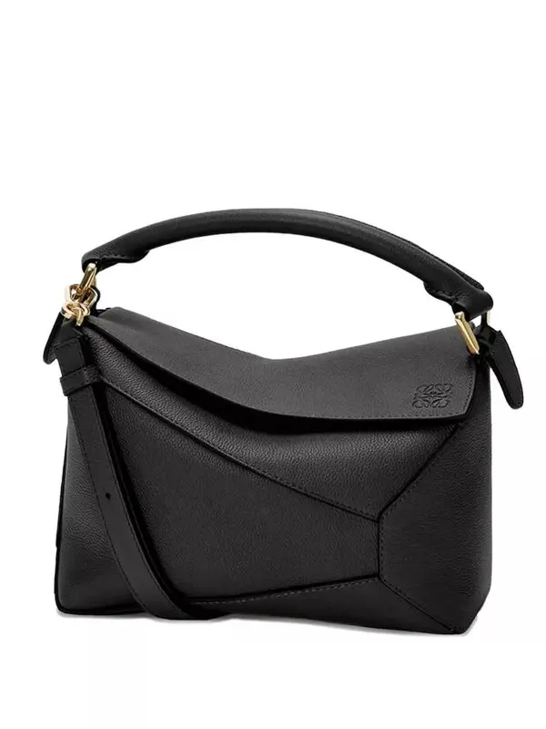Loewe Puzzle Edge Leather Tote Bag - Black