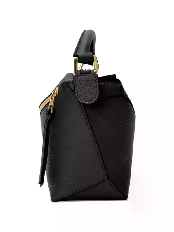 Loewe Puzzle Edge Leather Tote Bag - Black