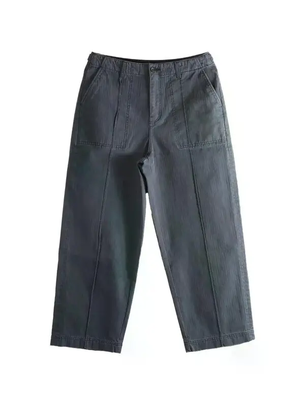 THE ELDER STATESMAN Herringbone Patch Pocket Trousers