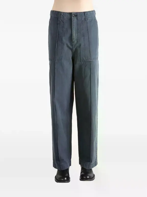 THE ELDER STATESMAN Herringbone Patch Pocket Trousers