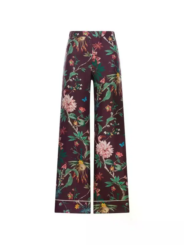 La DoubleJ Floral-pattern Trousers