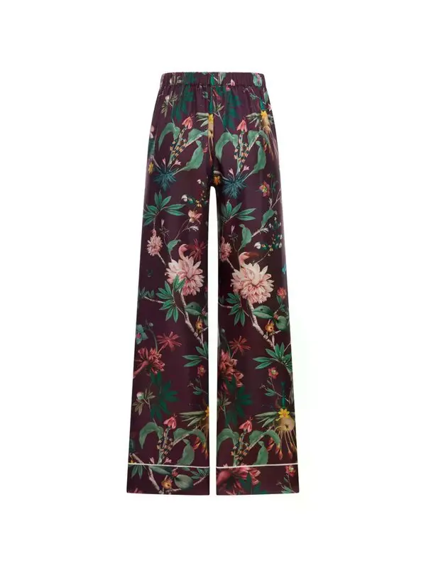 La DoubleJ Floral-pattern Trousers