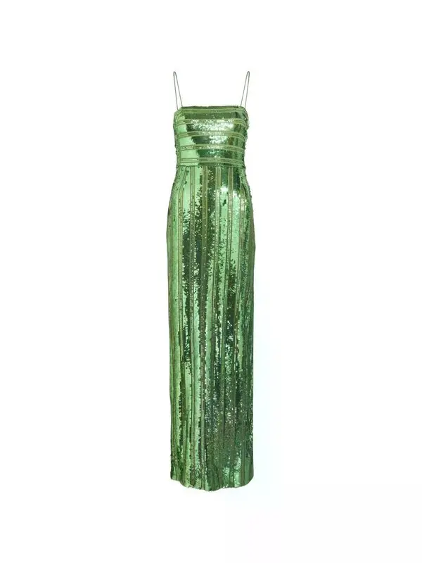 Galvan Stargaze Sequin-embellished Dress - Green