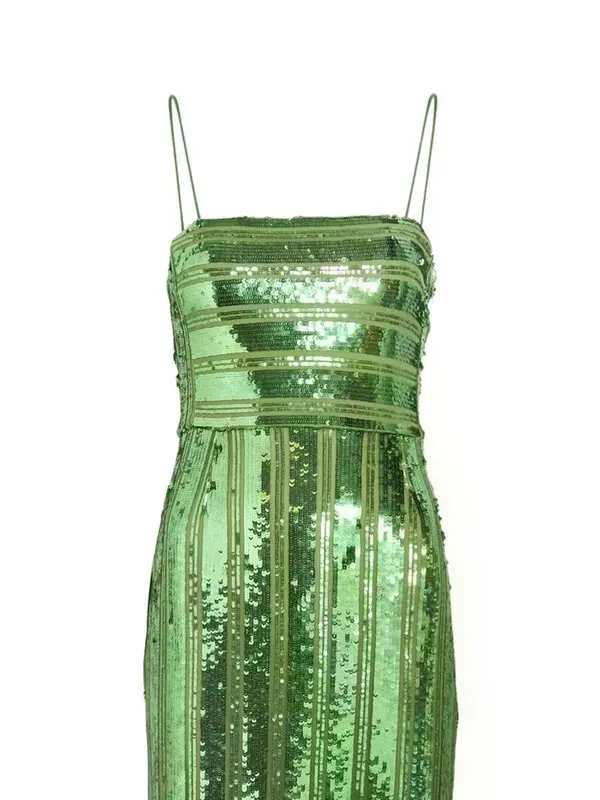 Galvan Stargaze Sequin-embellished Dress - Green