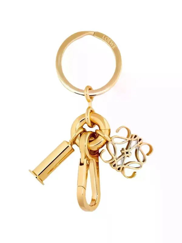Loewe Anagram Charm Keyring - Gold