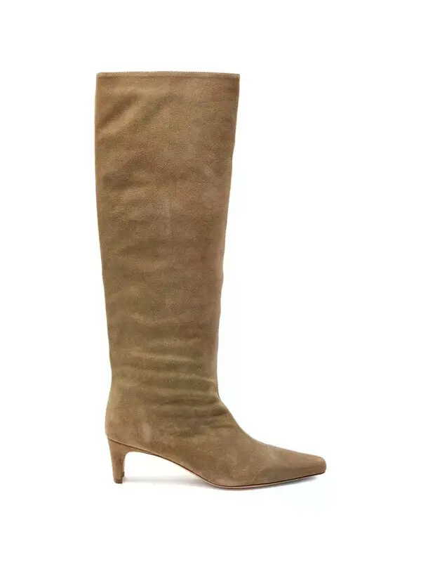 Staud Wally Suede Knee-high Boots - Neutrals