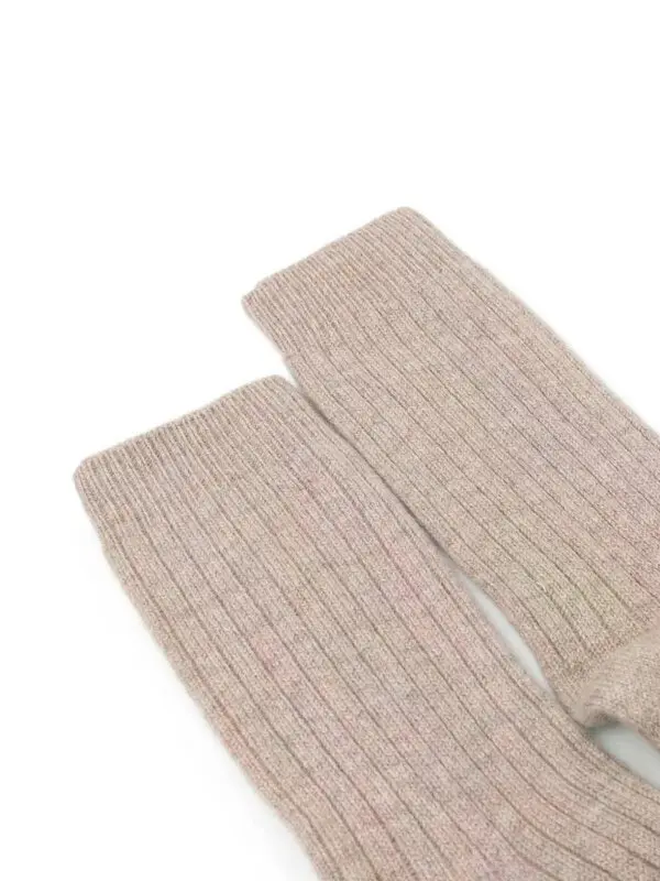 N.peal Ribbed Knit House Socks