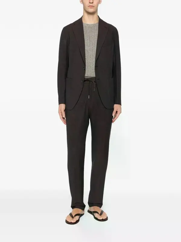Tagliatore Textured Suit - Brown