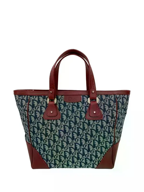Dior Diorissimo Trotter Canvas Zip Tote Bag - Red