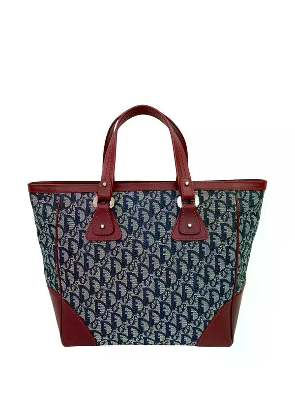 Dior Diorissimo Trotter Canvas Zip Tote Bag - Red