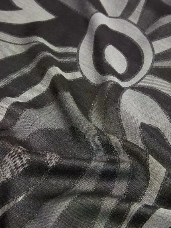 Emilio Pucci Marmo-print Jacquard Scarf - Grey