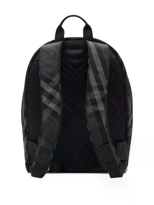 Burberry Grid Check Zipped Backpack - Grey