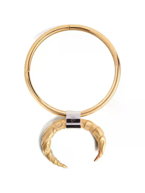Emilio Pucci Horn-textured Pendant Necklace - Gold