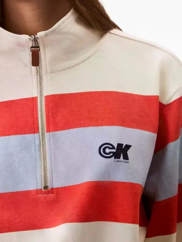 Calvin Klein Striped Zip Sweatshirt