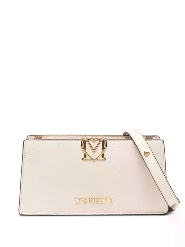 Moschino Logo-plaque Shoulder Bag - Neutrals