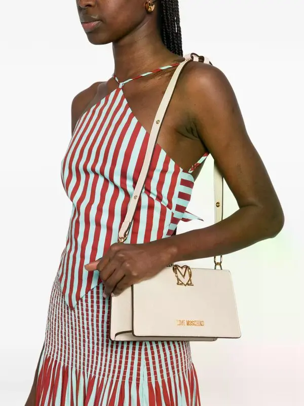 Moschino Logo-plaque Shoulder Bag - Neutrals