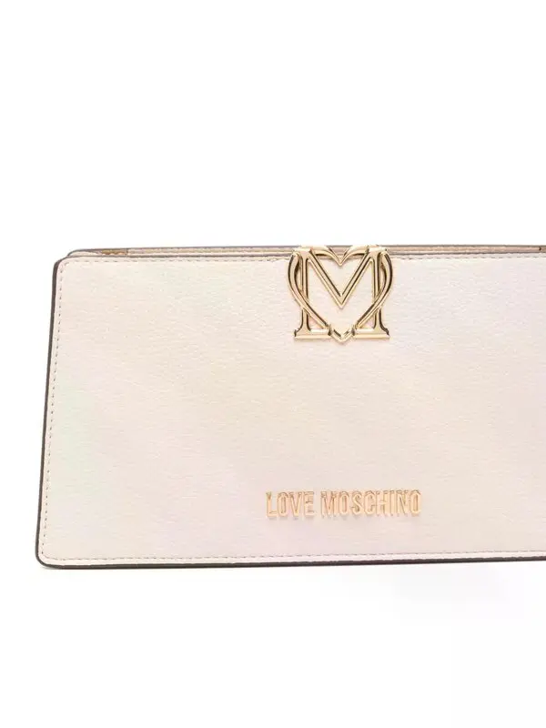 Moschino Logo-plaque Shoulder Bag - Neutrals