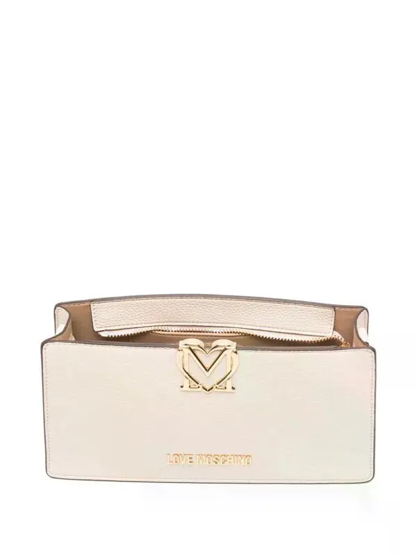 Moschino Logo-plaque Shoulder Bag - Neutrals