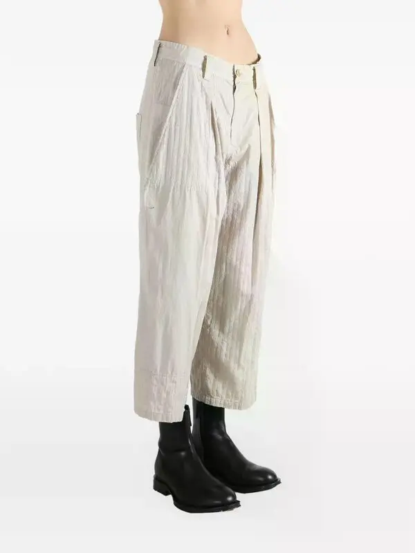 Y’s Pleated Textured Trousers